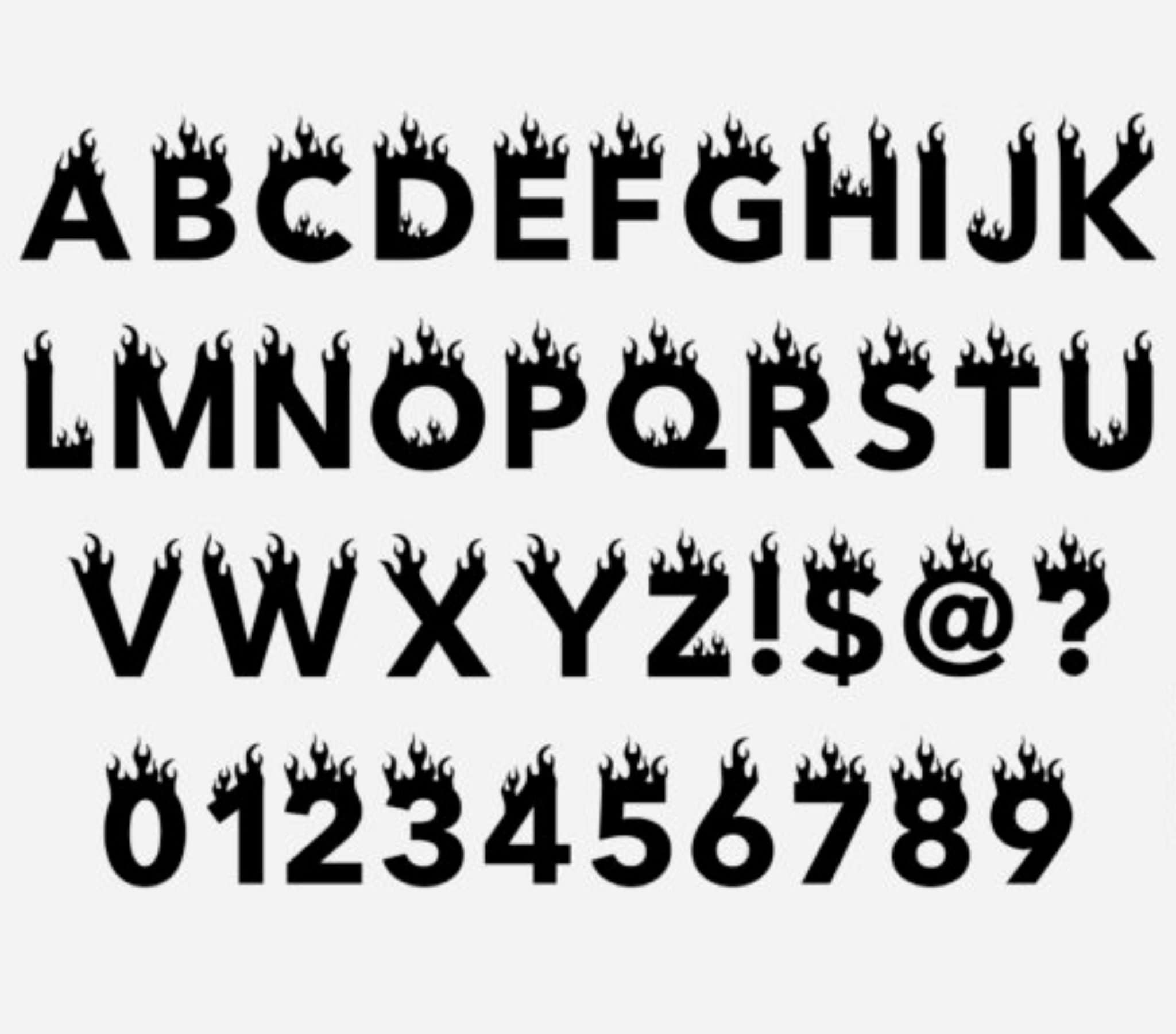 FIRE Font Svg Ttf Otf Fire Font Letters Fire Font Alphabetcanva Font ...