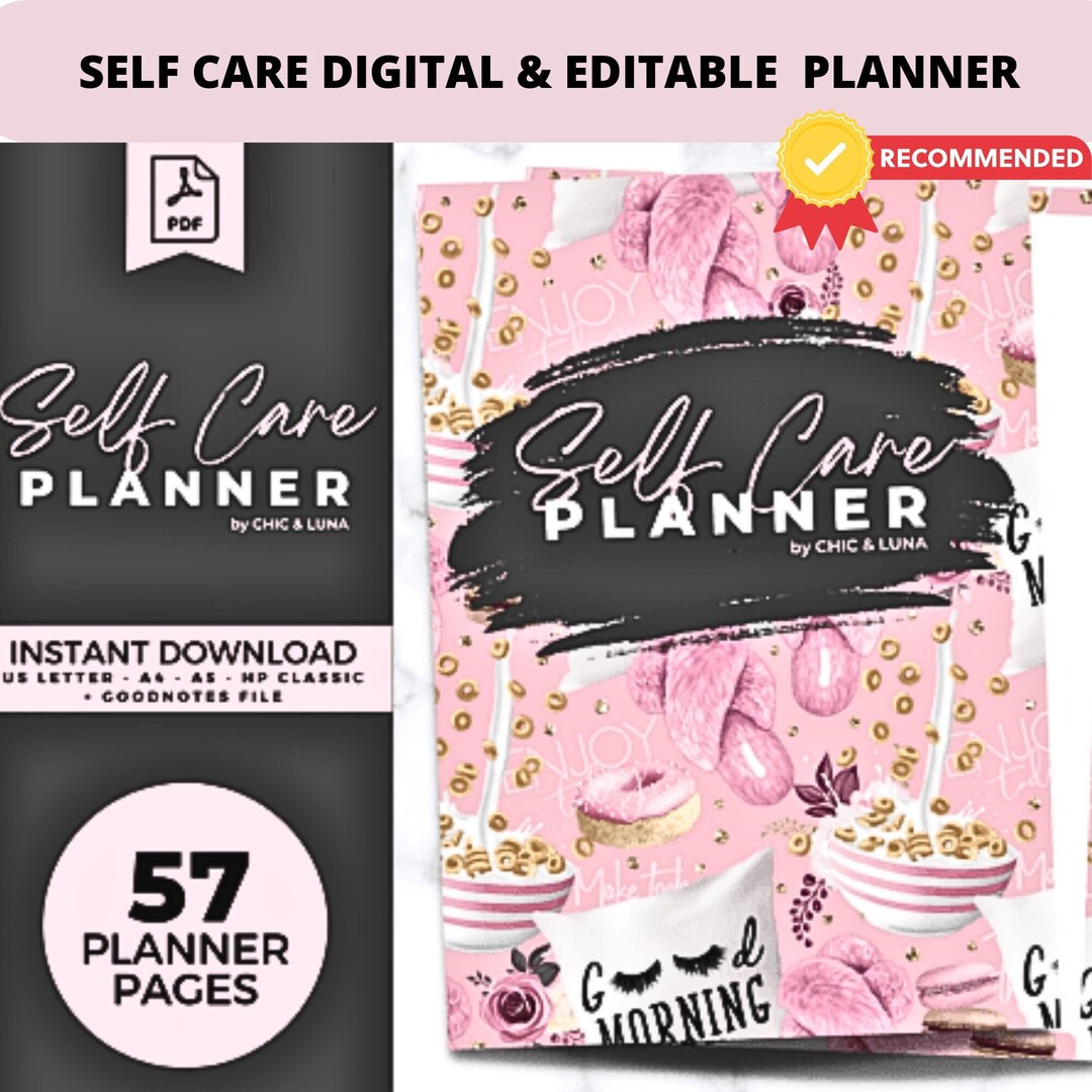 Self-care Digital Planner -self-care Planner Printable - Wellness ...