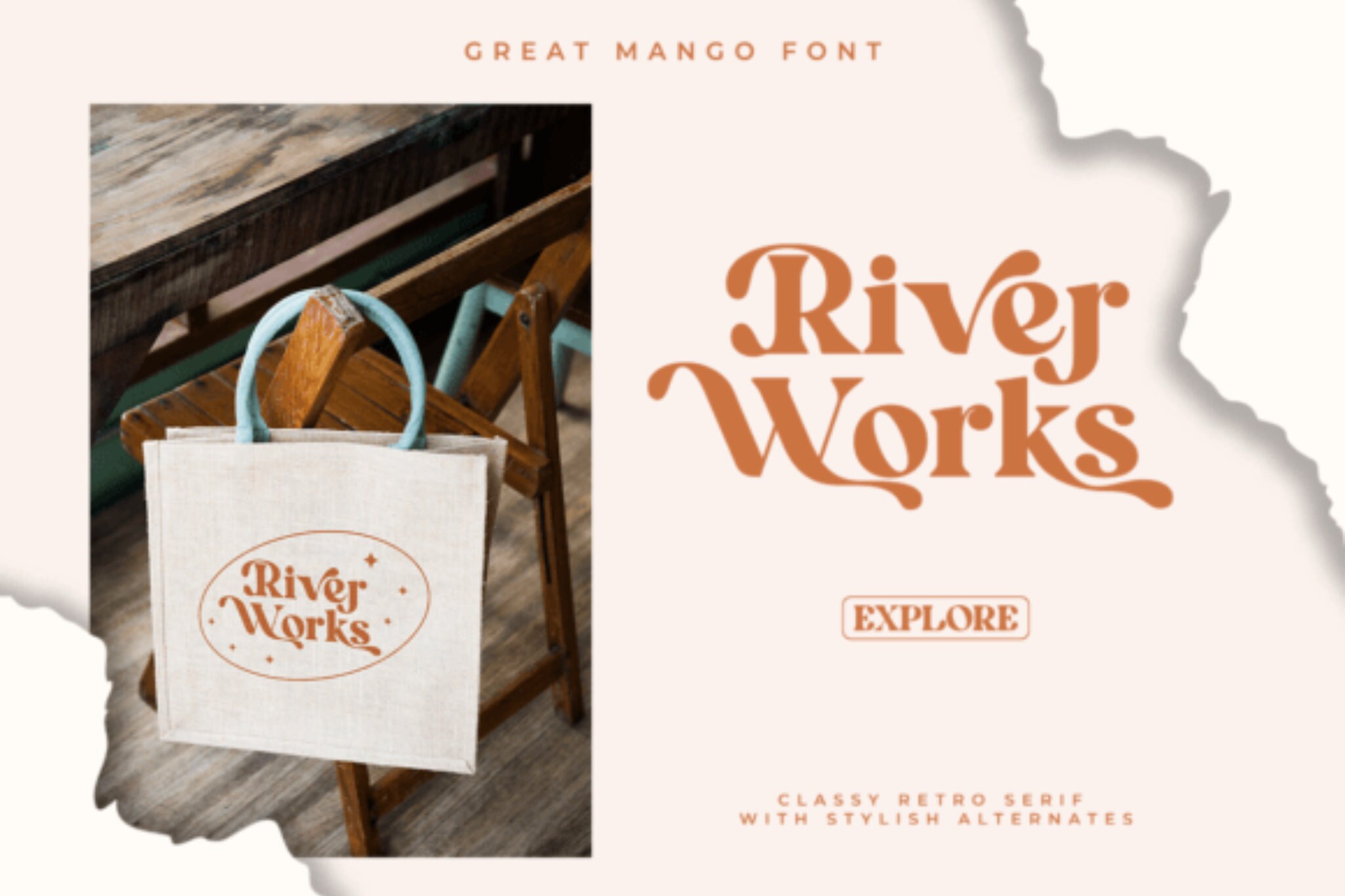 Great Mango Font Retro Serif Font Groovy Font 60s 70s Font elegant ...