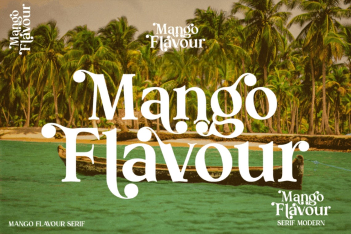 Mango Flavour Font Retro Serif Fontgroovy Font weeding Font - Etsy