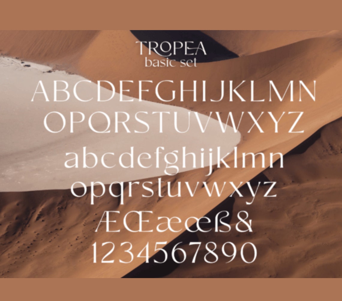 Tropea Font Ligature Serif Font Calligraphy Font weeding Font elegant ...