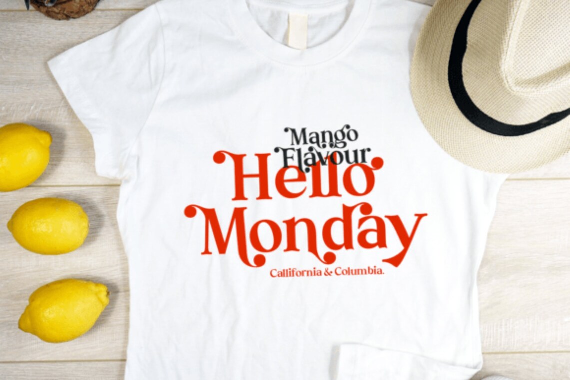 Mango Flavour Font Retro Serif Fontgroovy Font weeding Font - Etsy