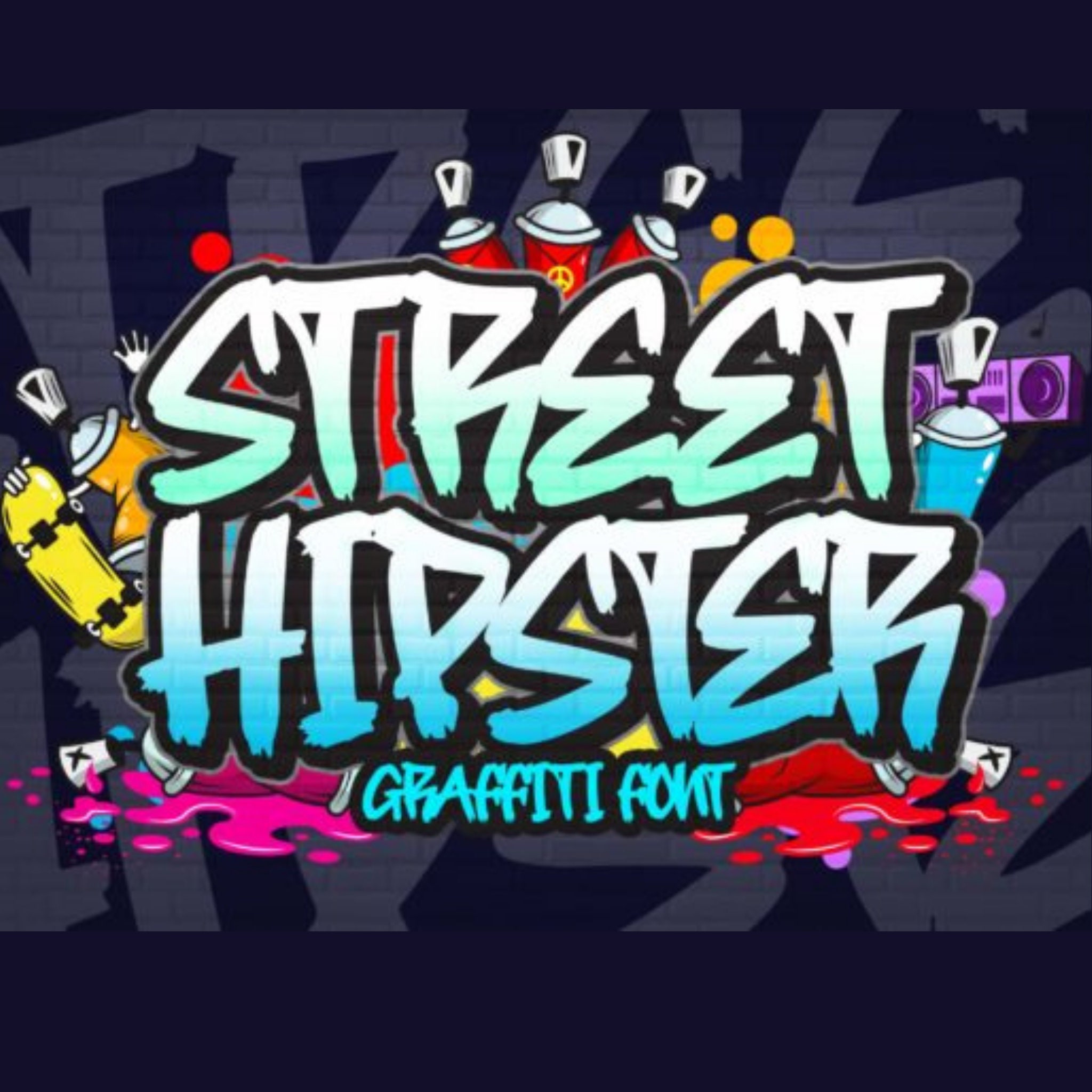 GRAFFITI FONT BUNDLE, Urban Font, Street Font, Tagging Font, Airbrush ...