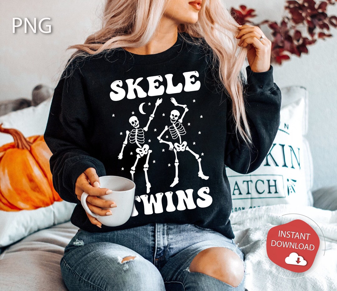 Skeletwins PNG, Halloween Twinning PNG, Skeleton Twins Matching Twin ...