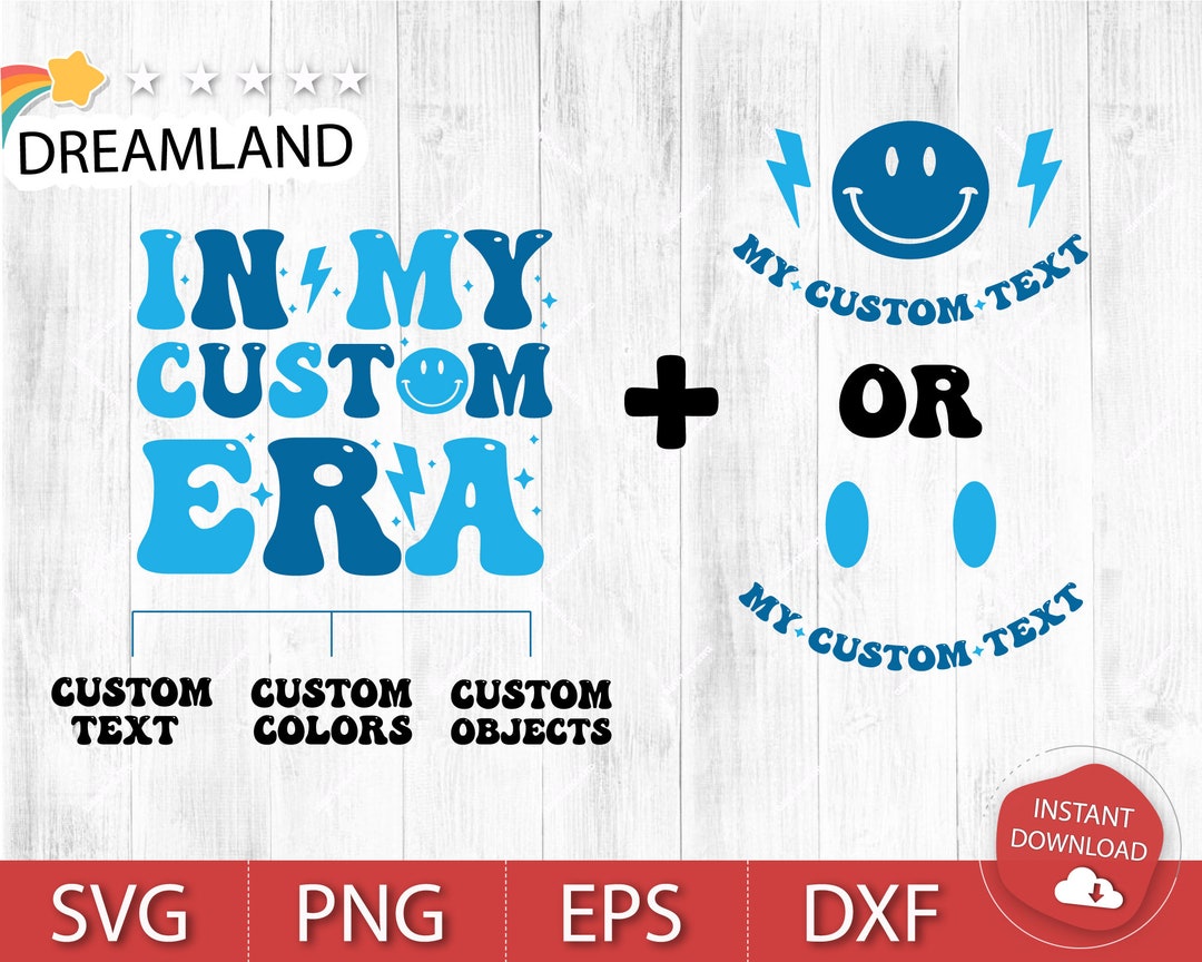 Personalized in My Custom Era Svg Png, Custom Wavy Stacked PNG, in My Era Svg, Era Svg Png ...