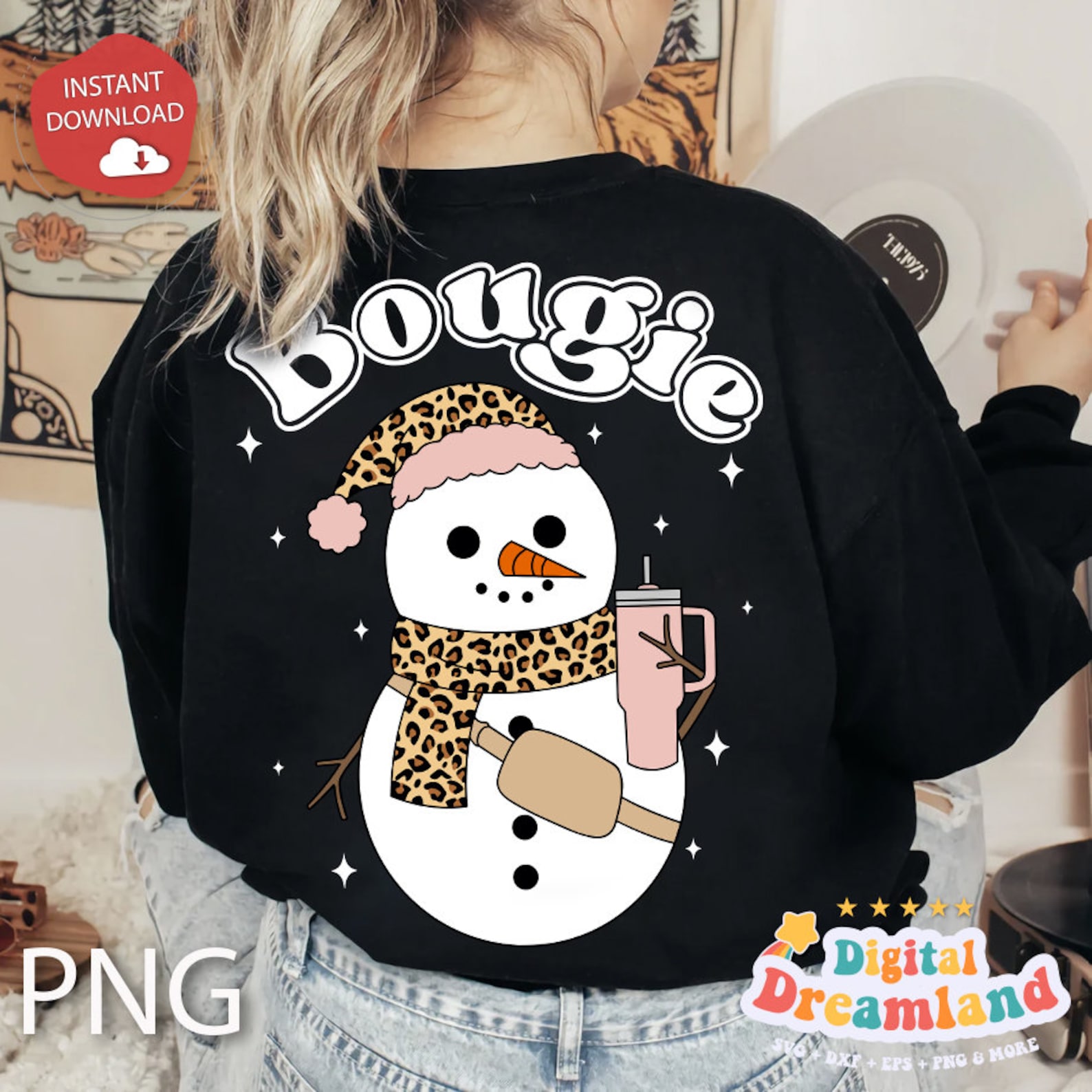 Boojee Snowman Png Bougie Snowman Stanley Tumbler Belt Bag Inspired PNG ...