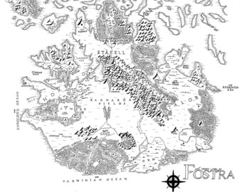 Custom Fantasy Map Tolkien Style Map Dungeon and Dragons - Etsy