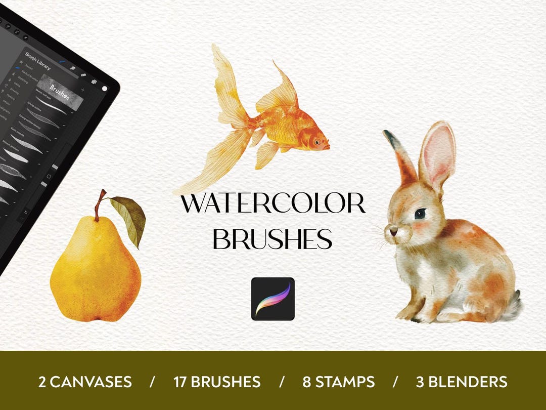 Watercolor Procreate Brushes - Painting Kit for Procreate - iPad ...
