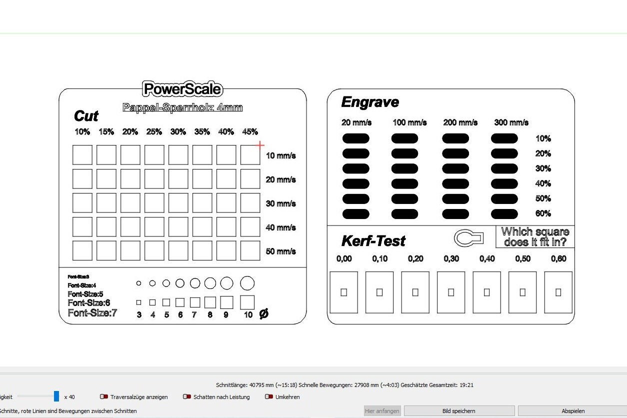 Powerscale | Laser Test Files | Lightburn Material Test Card ...