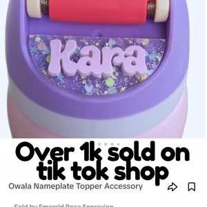 Daisy Owala Reusable Adhesive Name Plate | Owala Topper 16 Oz| 24 Oz ...