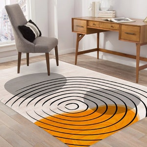 Unique Abstract Rug Runner, Colorful Irregular Rug for Kitchen Entryway ...