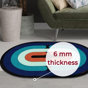 Vibrant and Colorful Abstract Rug, Minimalist Rug for Living Room ...