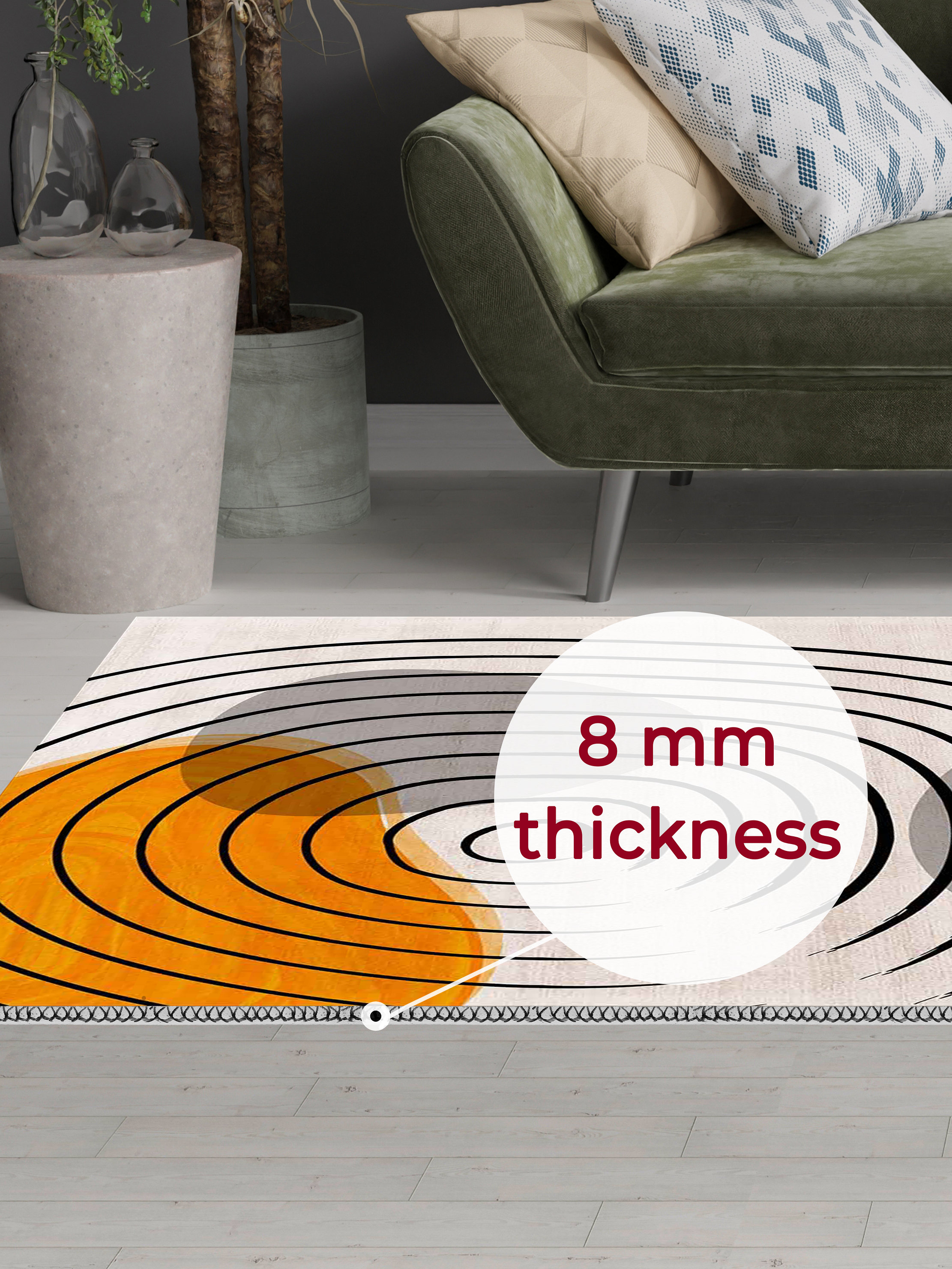 Unique Abstract Rug Runner, Colorful Irregular Rug for Kitchen Entryway ...