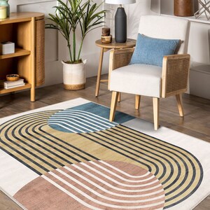 Turkish Modern Colorful Rugs, Pastel Color, Contemporary Rug for Living ...