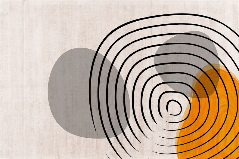 Unique Abstract Rug Runner, Colorful Irregular Rug for Kitchen Entryway ...