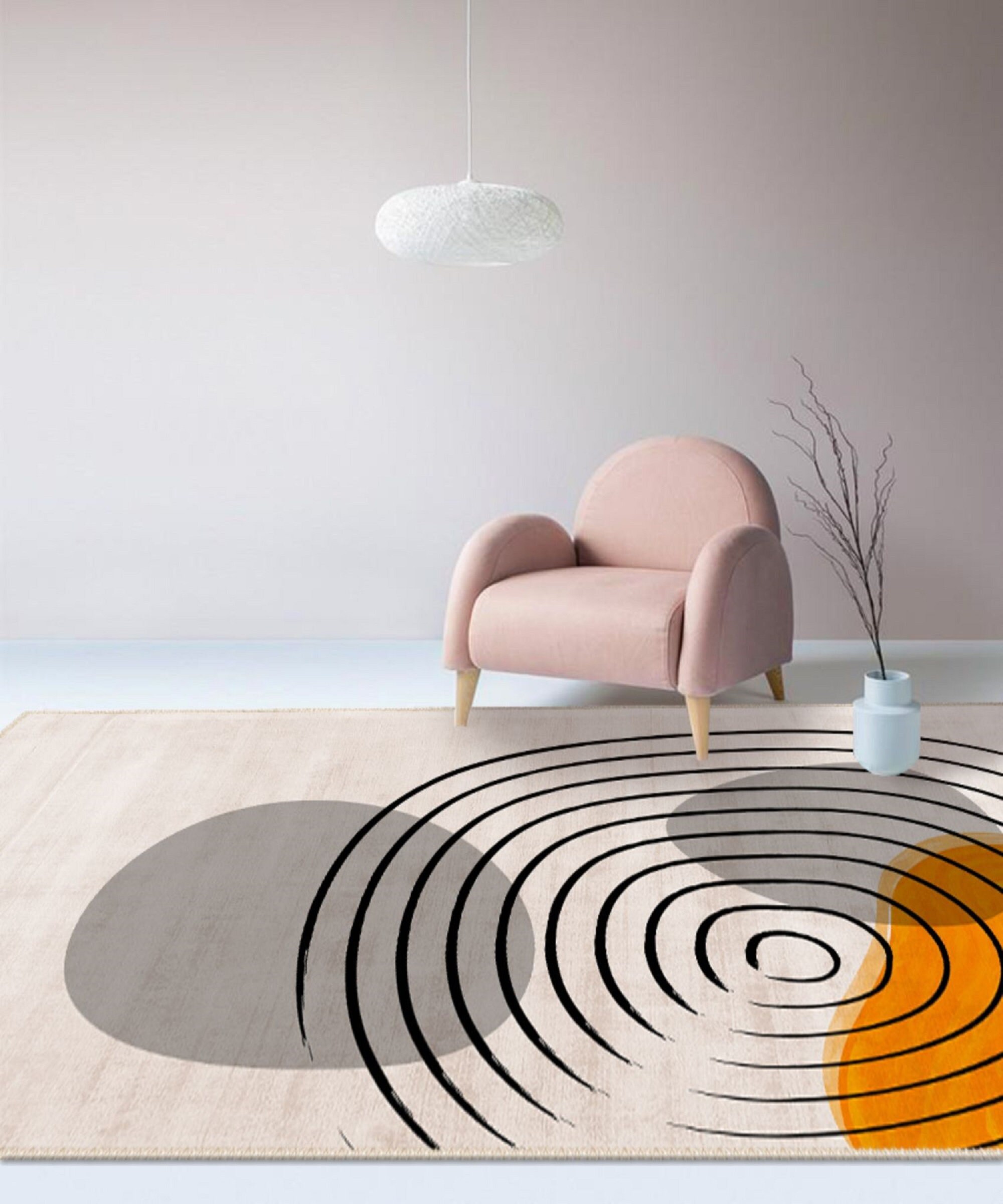 Unique Abstract Rug Runner, Colorful Irregular Rug for Kitchen Entryway ...