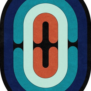 Vibrant and Colorful Abstract Rug, Minimalist Rug for Living Room ...