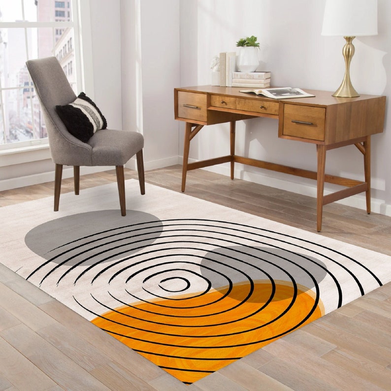 Unique Abstract Rug Runner, Colorful Irregular Rug for Kitchen Entryway ...