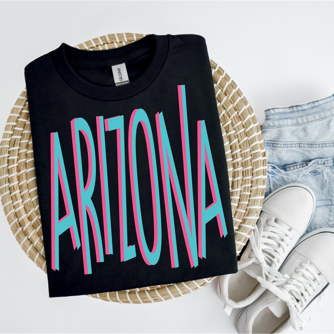 Arizona Png, Sublimation Png, Instant Download, Trendy Wavy Text Retro ...