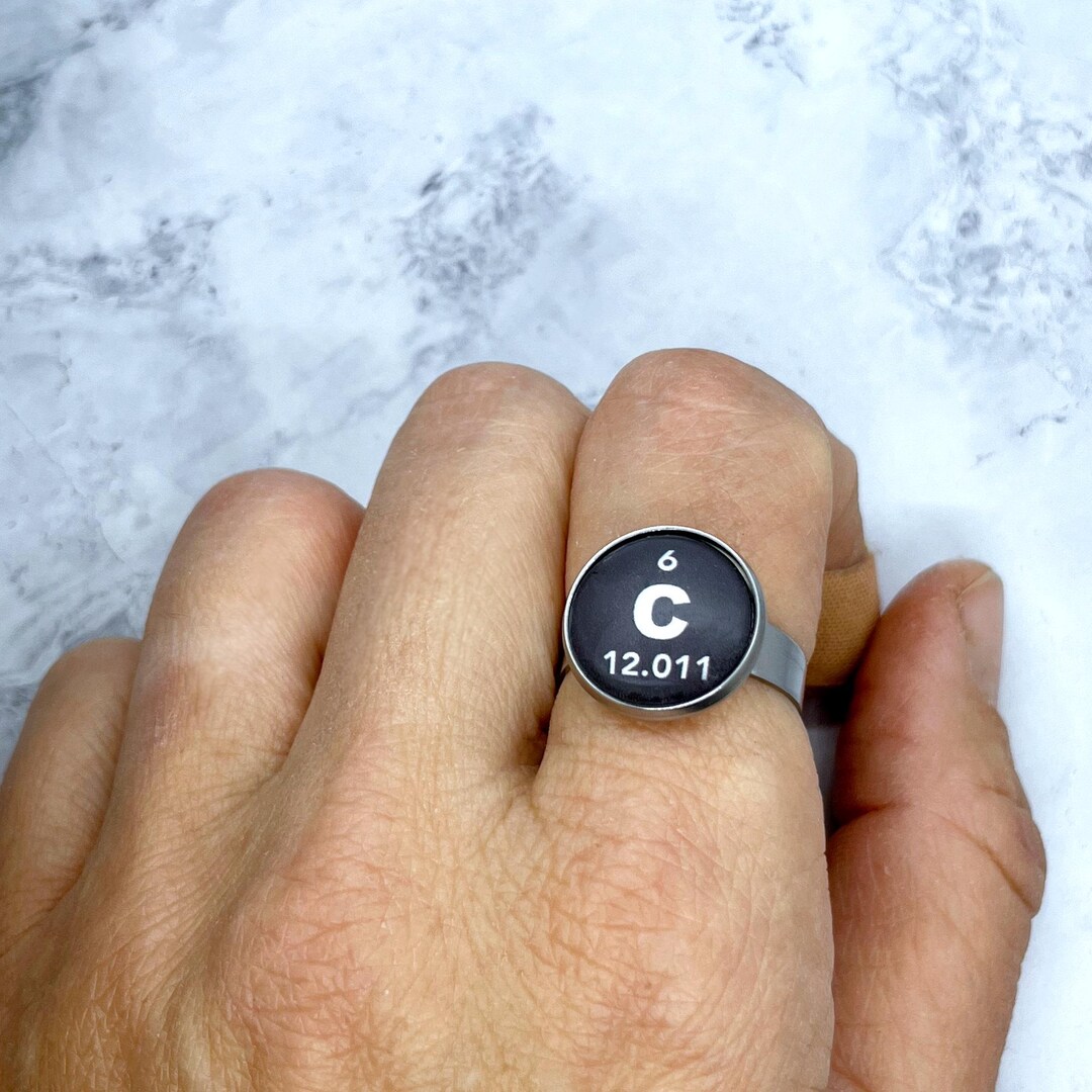 Chemistry Ring - Chemical Element Jewelry Gift - Handmade Customizable ...
