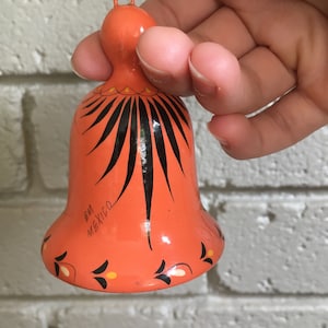 Hand Painted Mexican Pottery Bell: Bird Decor - Etsy