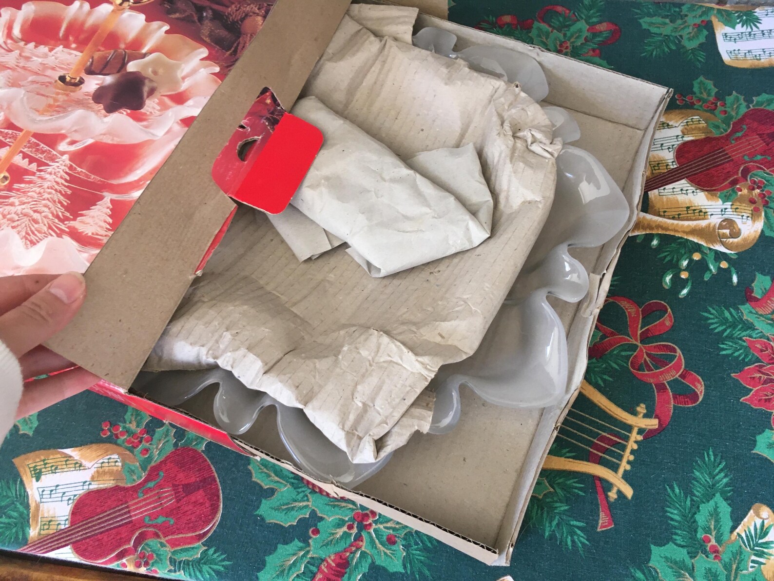 Vintage Mikasa Frosted 2-tier Christmas Story Tidbit Server, Made in ...