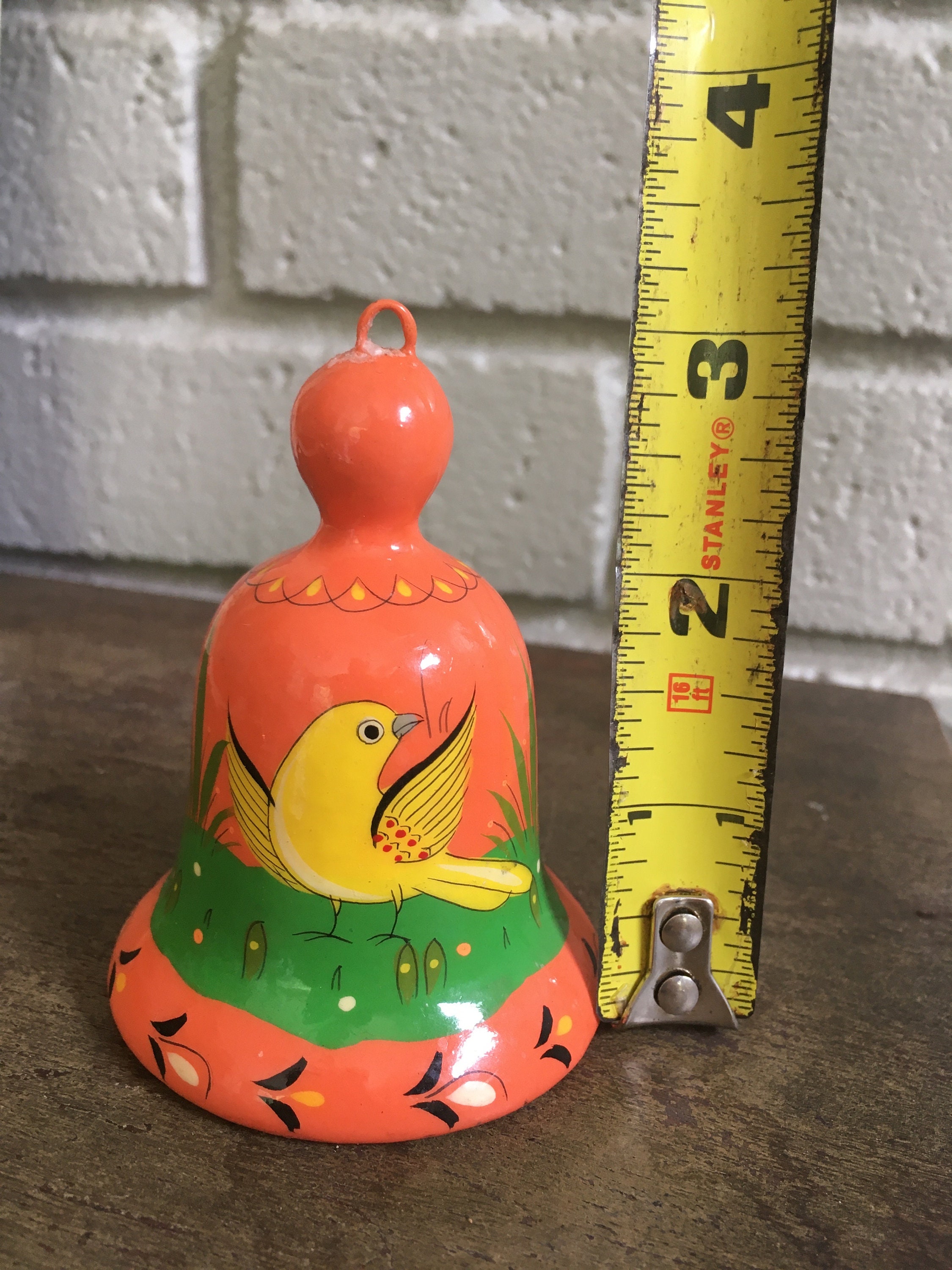 Hand Painted Mexican Pottery Bell: Bird Decor - Etsy