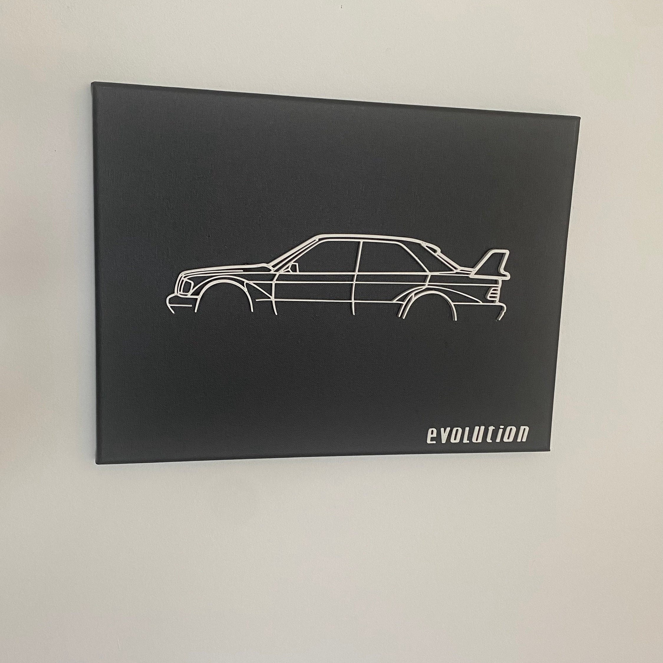Car Picture Car Silhouette Canvas Mercedes W103 - Etsy