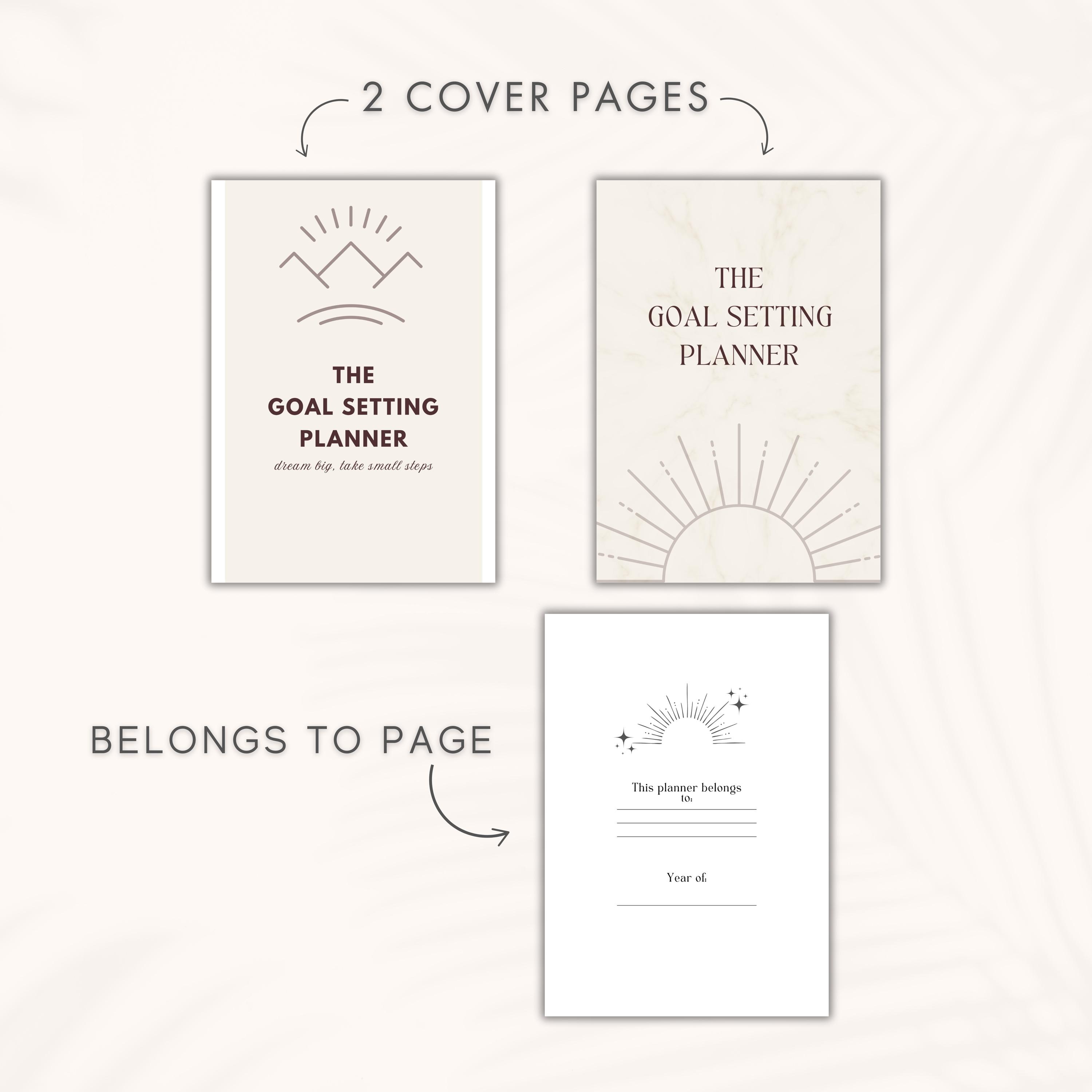 Goal Setting Planner, Daily Weekly Monthly Quarterly Yearly, SMART Goal ...