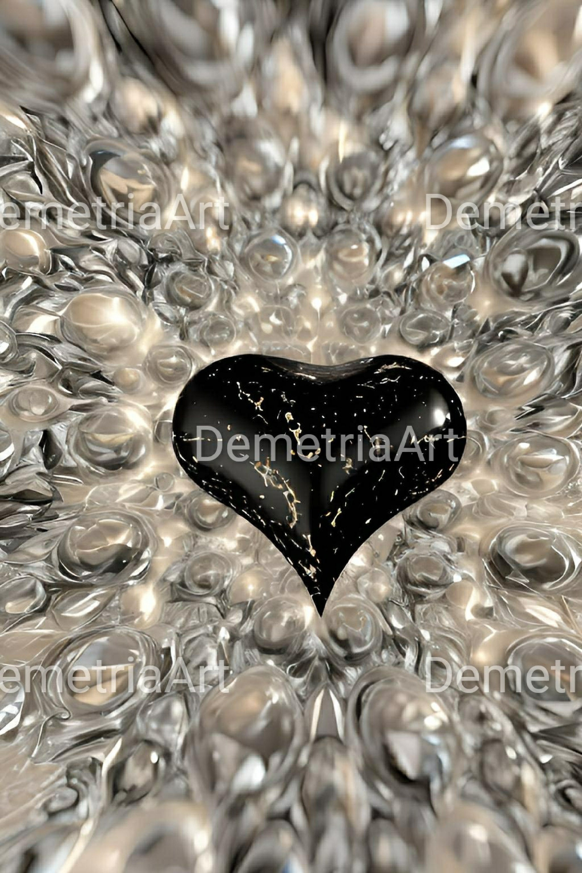 5 Black Marble Hearts Smartphone Wallpaper Photos - Etsy