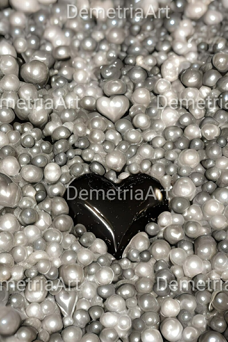 5 Black Marble Hearts Smartphone Wallpapers - Etsy