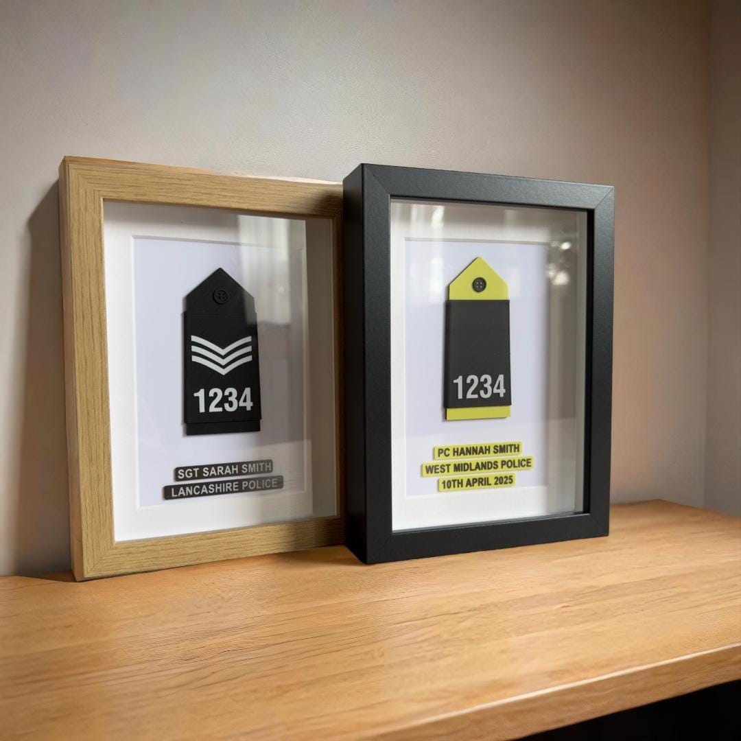 UK Police Rank Presentation Frame | Personalised Police Officer Gift ...