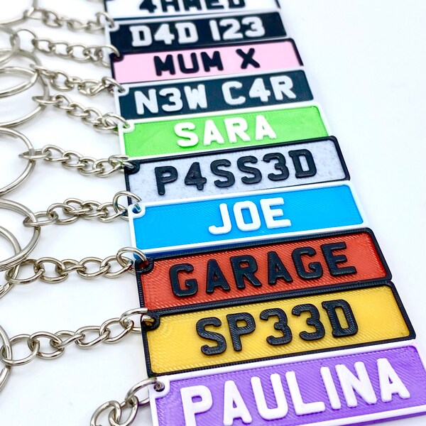 Number Plate Keyring - Etsy UK