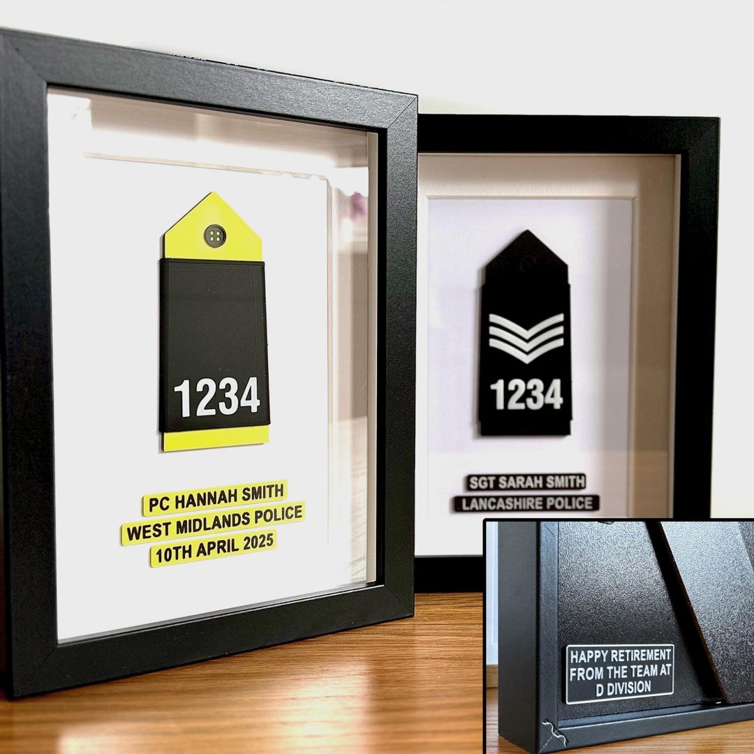 UK Police Rank Presentation Frame | Personalised Police Officer Gift ...