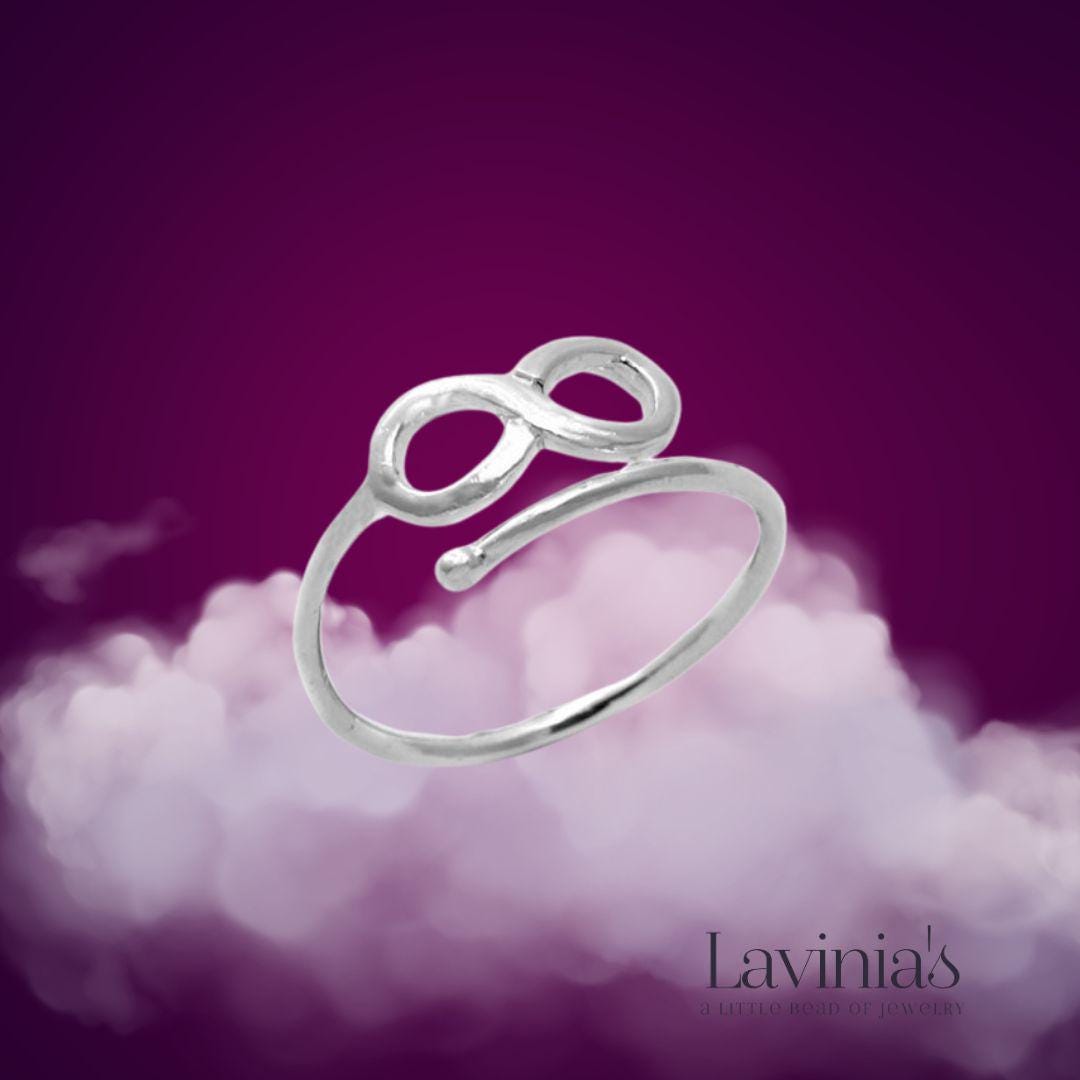 Silver 925 Openable Ring Infinity Symbol 6x14mm - Etsy