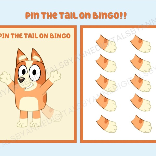 Pin the Tail on Bandit - Etsy Canada