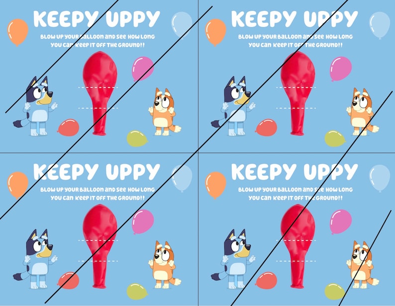 Bluey Keepy Uppy Party Game/favor - Etsy