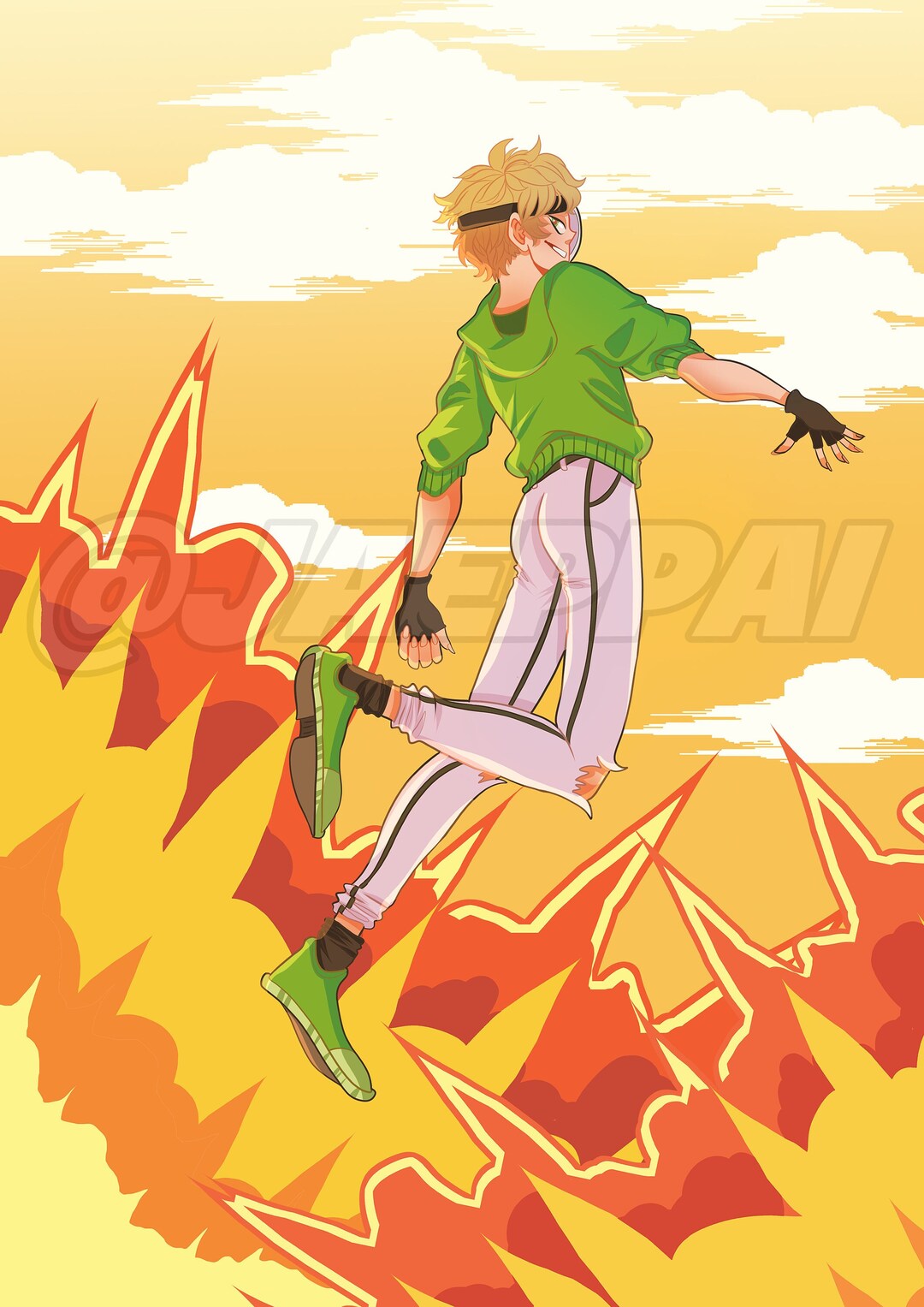 Dream SMP Dream dreamwastaken Jumping Explosion Art Print - Etsy