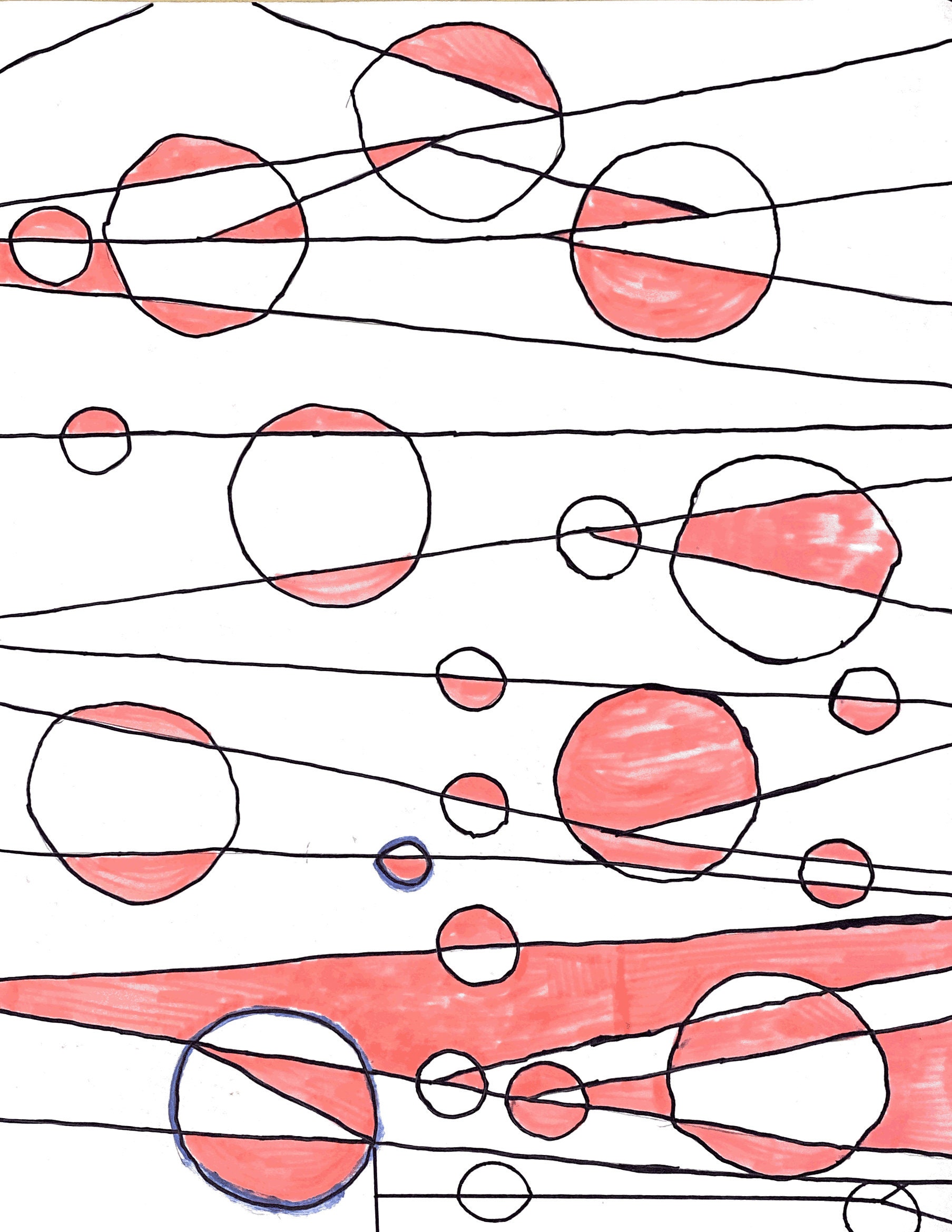 Circles and Lines Art | Abstract Wall Art | PRINTABLE Digital - Etsy