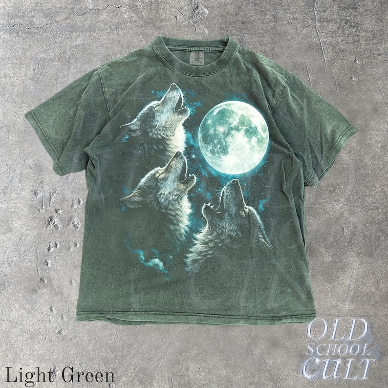 Vintage Three Howling Wolves Classic 90s Graphic T-shirt, Retro Wolf ...
