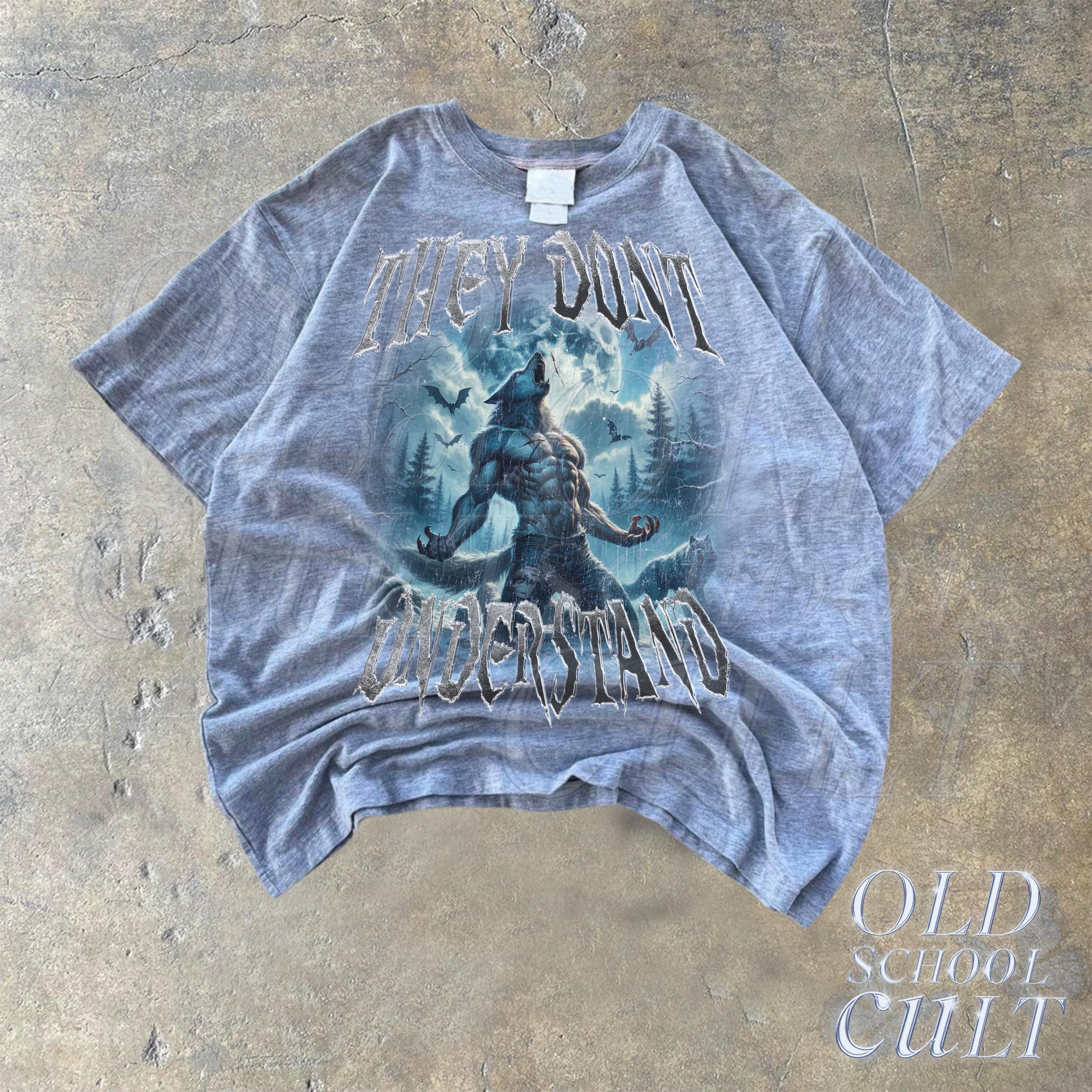 They Dont Understand Wolf Howling Meme Vintage Graphic Shirt, Retro ...