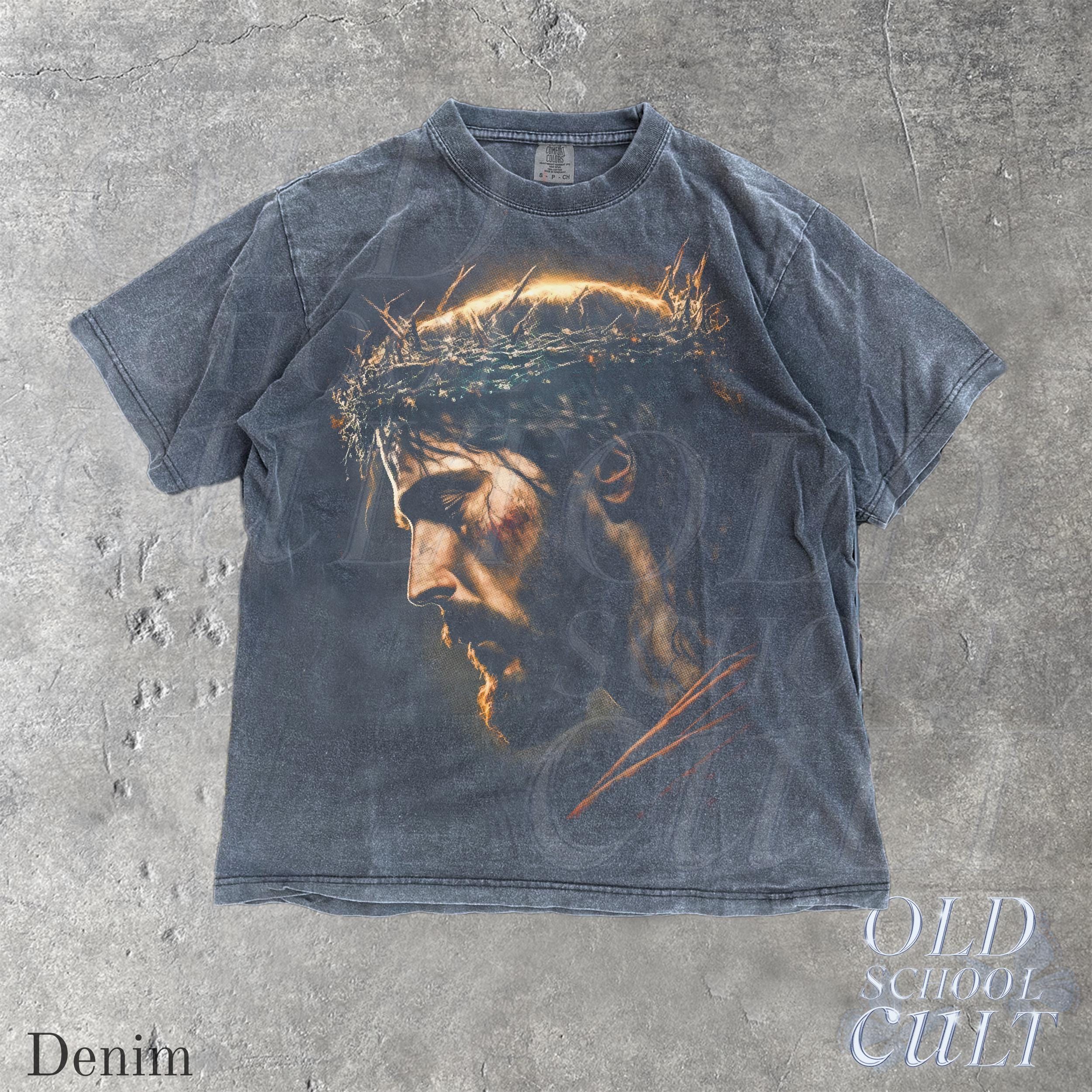 Jesus Vintage 90s Graphic Comfort Colors® Shirt, Jesus Portrait Shirt ...