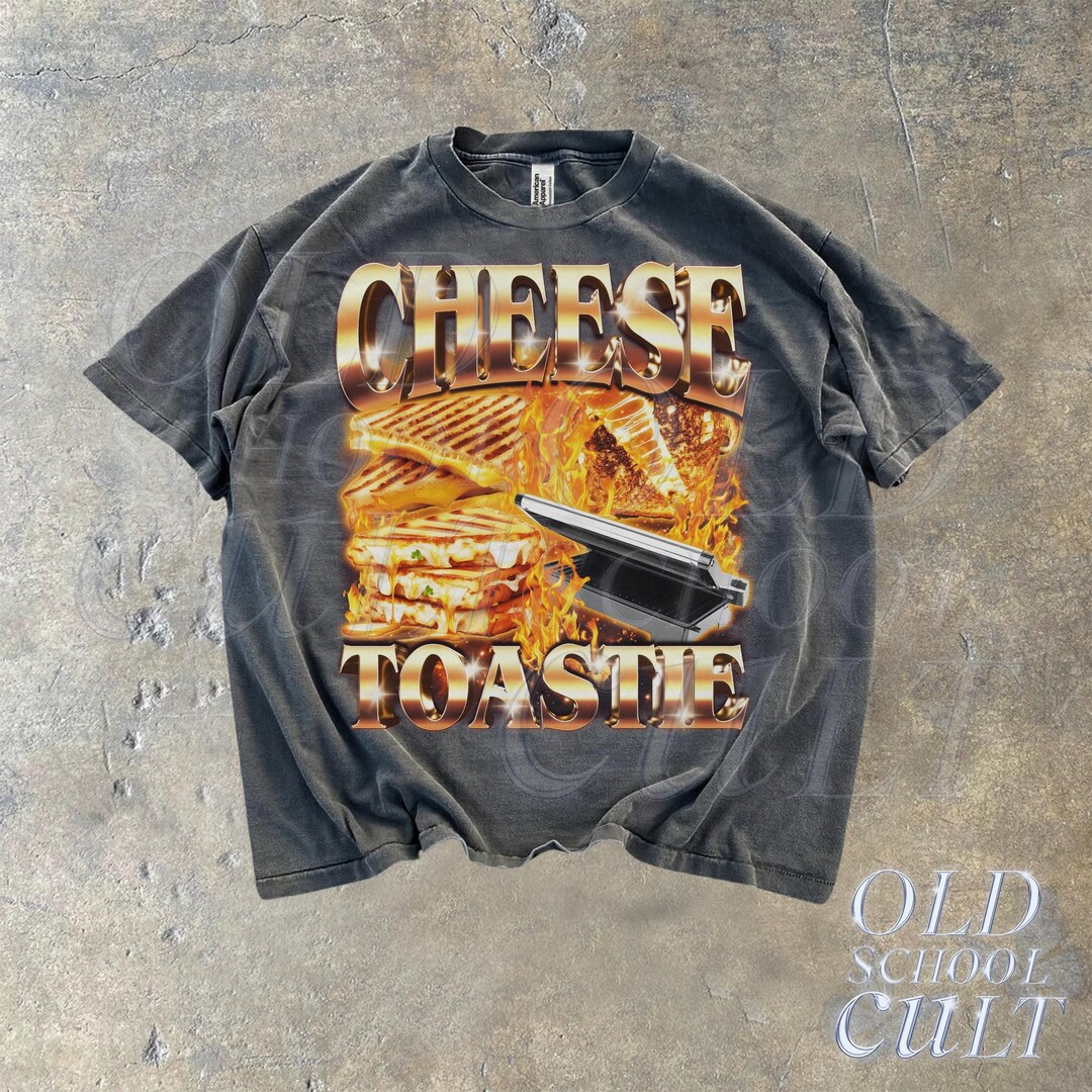 Cheese Toastie Vintage Graphic T-shirts, Retro Food Lover Funny Gag ...