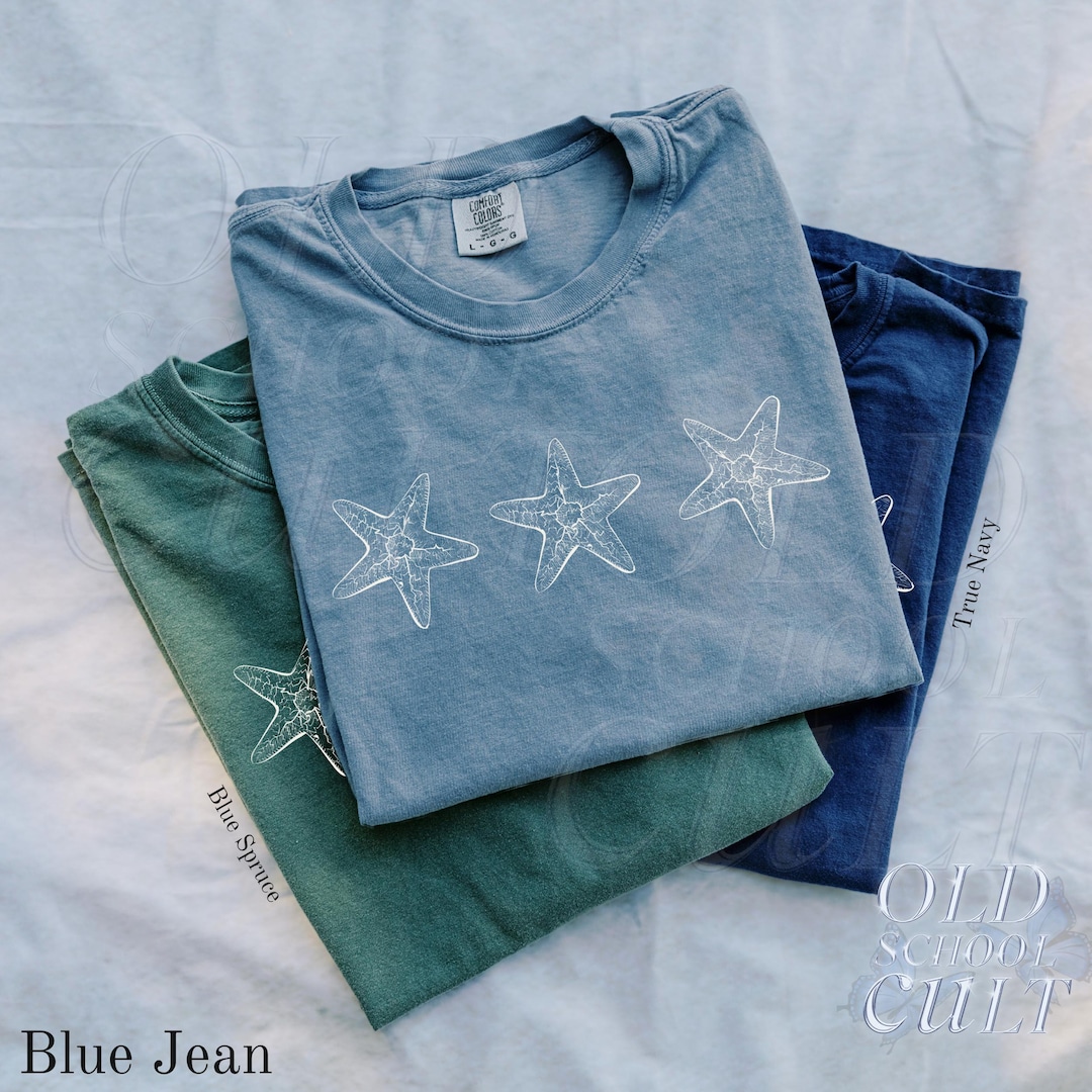 Ocean Sea Stars Comfort Colors® 90s Vintage Style Tshirt, Retro Sea ...