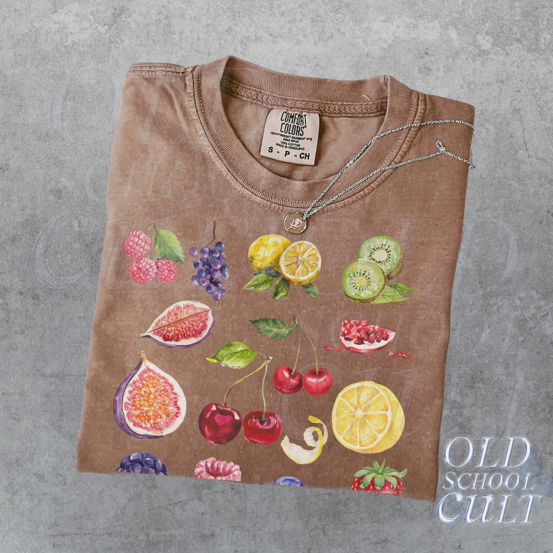 Fruits and Berries Vintage Style 90s Tshirt, Retro Comfort Colors® Y2k ...