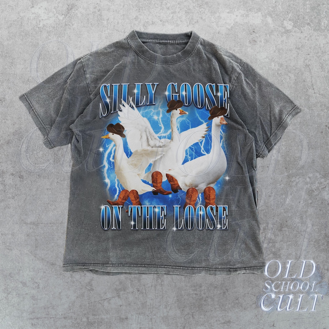 Silly Goose on the Loose Vintage 90s Graphic Shirt, Retro Funny Goose ...