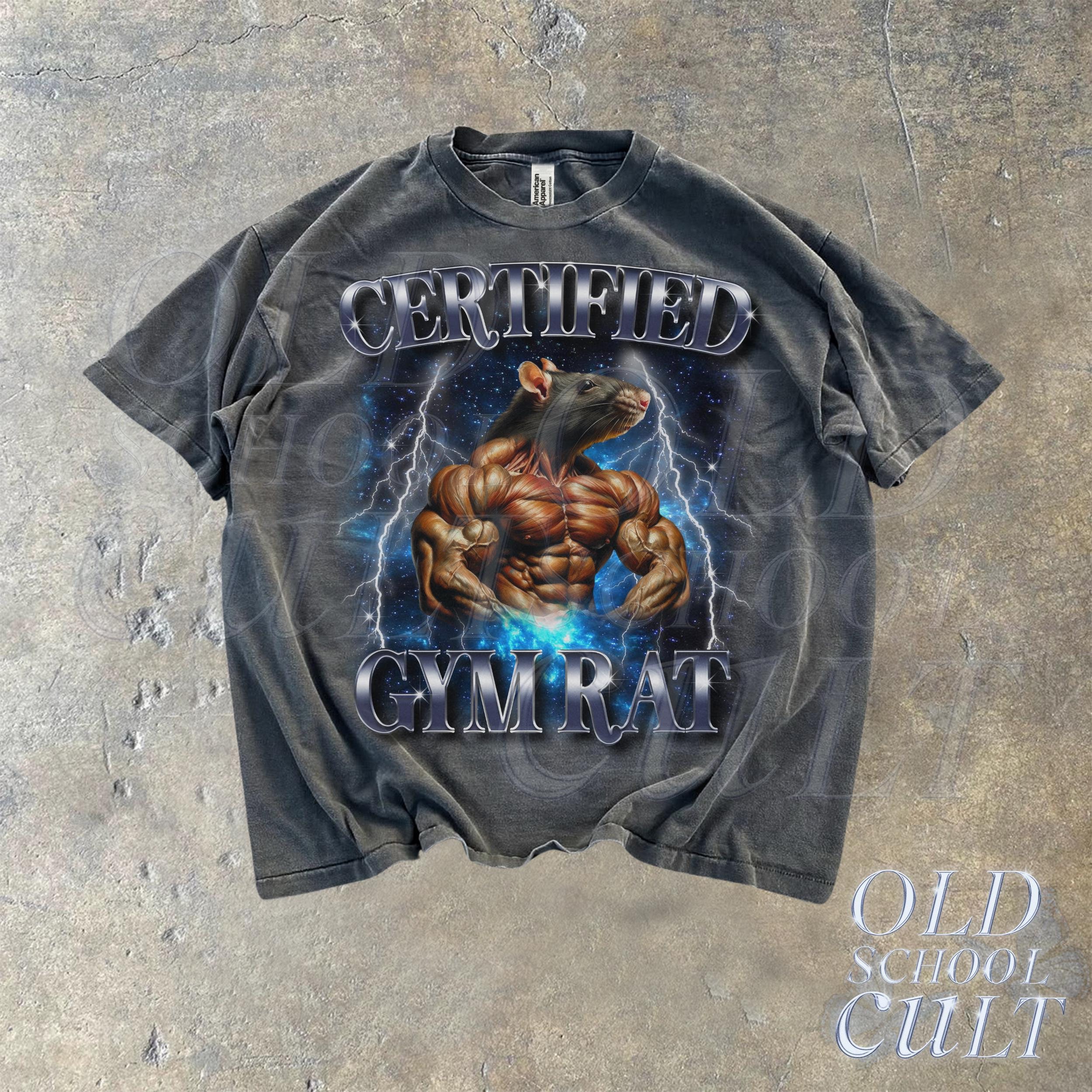 Certified Gym Rat Funny Vintage 90s Style T-shirt, Unisex Retro Gym ...
