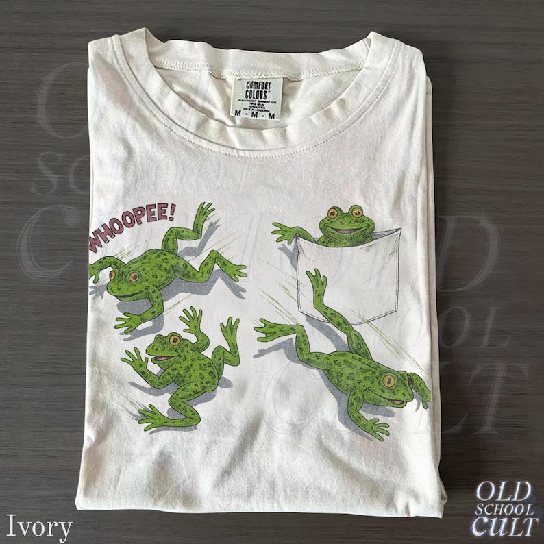 Frogs Chaos Vintage 90s Style Graphic Shirt, Retro Animal Pocket Frog ...
