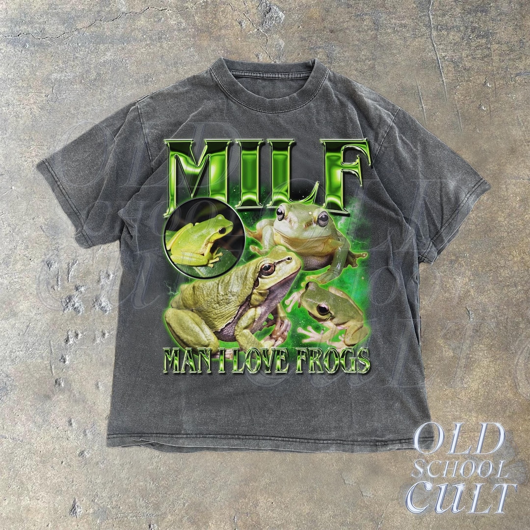 Man I Love Frogs Vintage Graphic Shirt, Retro 90s Funny Frog Bootleg ...