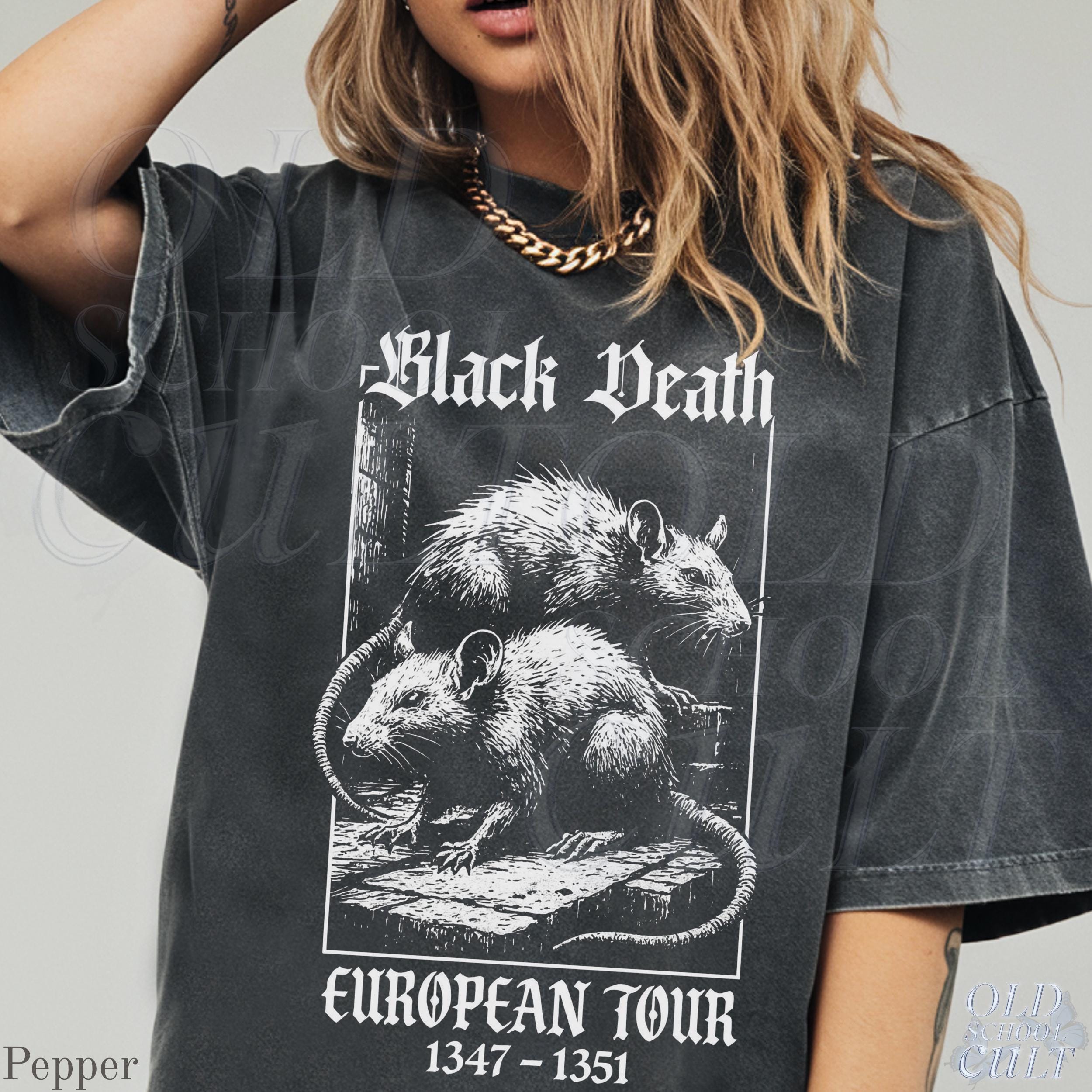 Black Death European Tour 1347- 1351 Vintage Graphic Shirts, Retro ...